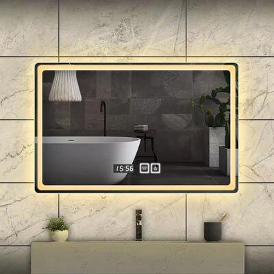 le屏d智能浴室镜30884子生间带灯触摸防雾酒店所工程厕方形化卫妆