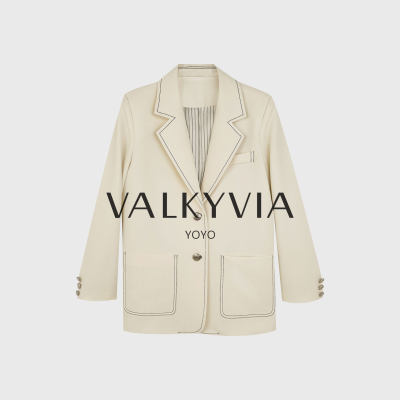 【Valkyvia/悠悠奢品】高定设计感撞色明线西装外套3009951