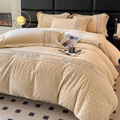 20四2秋冬暖新款婴儿绒精工刺绣四5件套亲肤保宝宝绒提AL10115花