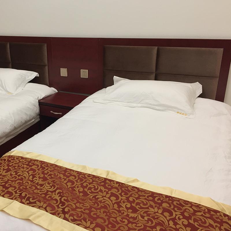约1米简标2间床柜板式39088床复合多层板酒店家准具宾馆床家具两