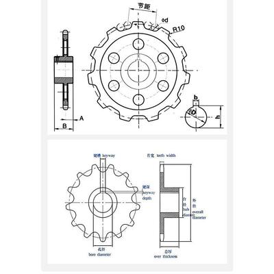 提升机11318链轮矿用输送机刮板机用双送排齿轮配矿山机械件输链