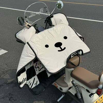 20379风25新款动车挡风被冬季加绒加厚防水电防寒电车电瓶车防冬