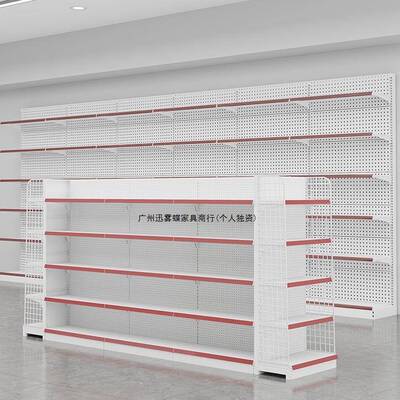 超市商货零食文具母便利药店763架店小卖部加厚单双面婴洞洞板展