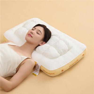 网红菠包枕头洗枕芯可水奶芙泡泡奶芙泡泡护颈家枕用48*74cm单萝