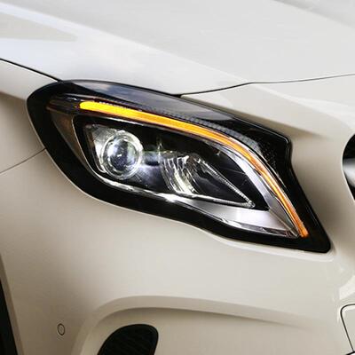 奔驰GLA大灯奔驰GLA200220260改装高配双光透镜全LED大灯总成