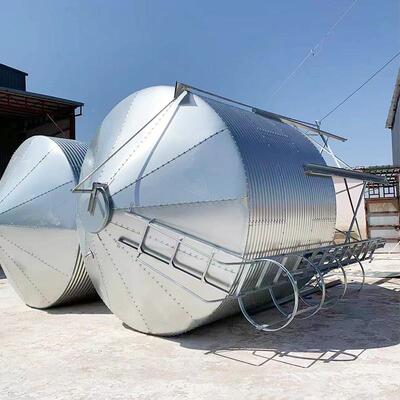 养殖场热镀锌料塔QAL储猪舍料饲料存塔大容量储下存自动上料养殖