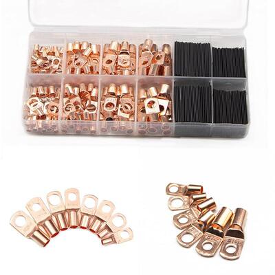 ebay铜鼻子120pcs盒装环形端子接线片sc系列窥口铜接线端子