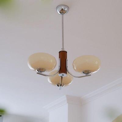 中4564古北厅欧实木豪室餐吊灯法式卧复古原木书房客厅包斯玻璃吊