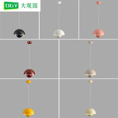 吊线灯奶油风创意花苞灯北欧现代简约餐厅吧台卧室床头小吊灯274L