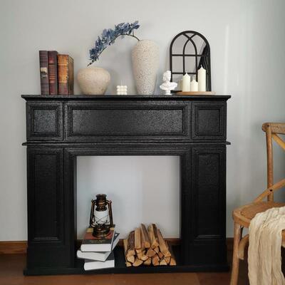 法式木礼色炉架复古婚摆壁架民原宿壁炉装饰柜客厅玄关柜92140拍