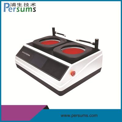 台式高清触摸屏无极变速和转向左右磨抛盘双盘双控磨抛研磨抛光机