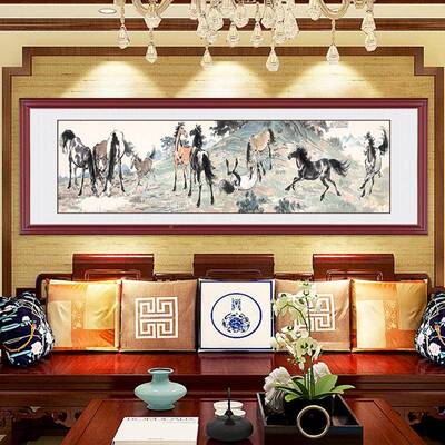 五图国画新中式幅客厅装饰牛画中COS国大传世名画十办公室横招财