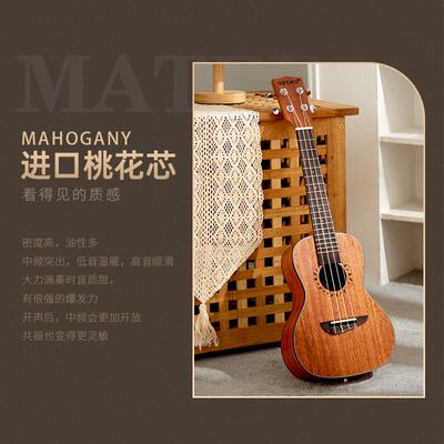 成人儿ZVM尤童克里里23艾特里里迷你小吉他单板ukulel寸e乐器