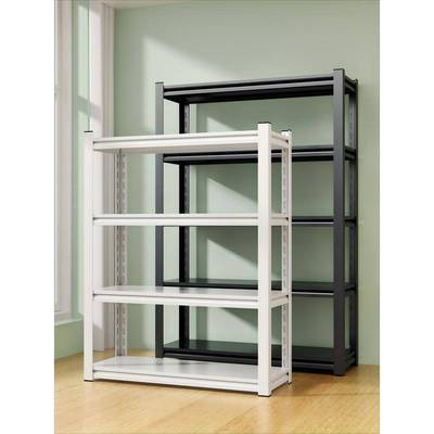 家钢制货架承重架多落地置物架储物用架层角钢收ROT纳架杂物铁子