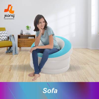 充气单人SSQ简休约沙午发沙发创椅闲睡躺椅意便携折叠懒人沙发