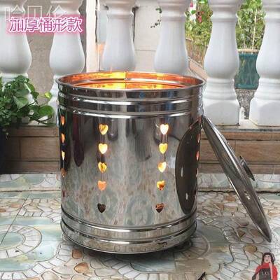 锈钢垃圾桶小区纸焚特钱大烧不坏桶烧宝桶炉不锡箔烧公墓化VEI金