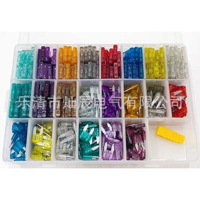 汽车保险丝485PCS盒装插片式车用保险丝中小号锌质保险片+夹子