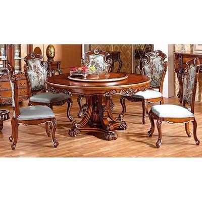 跨境美餐式复古餐餐椅轻奢别墅洋保房餐厅桌PPN实木家具环漆可描