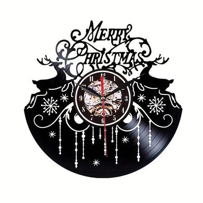 奇特南瓜圣诞节礼物壁E-HJ-44黑胶唱新片挂钟复古钟夜光圣诞夜惊