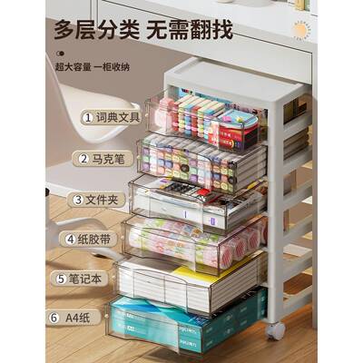办公室桌收纳盒工位桌下纳柜抽DF-8652面屉杂物文收件文具式整理