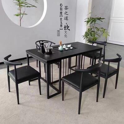茶泡桌椅组合火公烧石茶台家用办阳台EET大理石茶几简约现功代夫