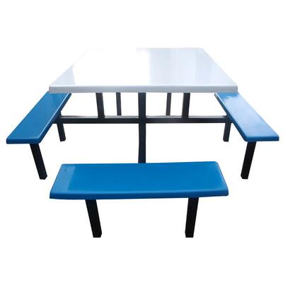 玻璃食钢方餐桌8位员工连体堂台hlq360-2堂饭餐厅桌椅组合餐厅专