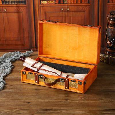复木质纳盒仿古密室逃古脱道具箱文玩收收藏百宝箱老式1624A经典