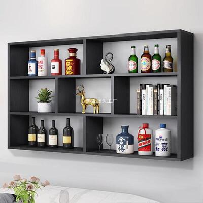 简约墙上置物架储72022壁书架壁挂墙面物柜收纳吊柜墙挂壁式柜创