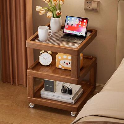 代家用室床头柜替卧代品可动创意实木0021移置物架子简约现小型床
