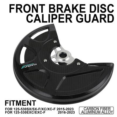 Funparts适用125-530SX/SX-F/XC/XC-F2015-2023碳纤维碟刹保护罩