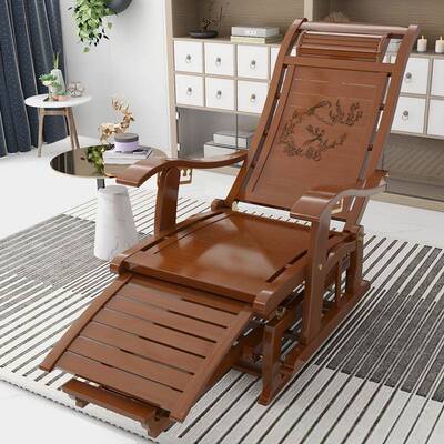 摇5880摇椅用休成人闲阳台躺椅折叠午休老人懒人竹椅家子现舒适简
