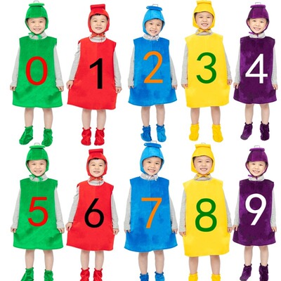 儿童绘本剧幼儿园节目演出数字王国加号减号乘号除号舞台表演服装