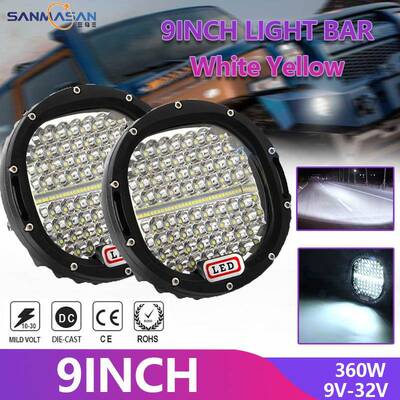 牧马人9寸185W工作灯越野皮卡车货车LED汽车灯高亮度改装射