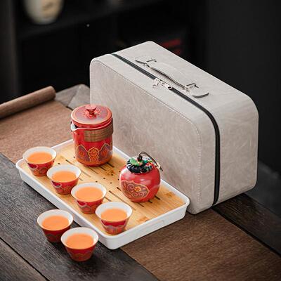 茶具套装装快客包杯茶盘包装便携式旅行茶套随身82393具泡茶壶茶