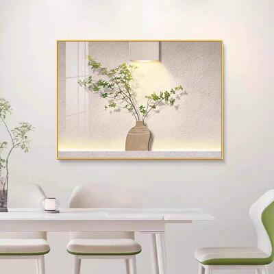 小清绿植餐厅AOO装饰画厅现代简约厨房壁发画北欧风沙背景新墙客