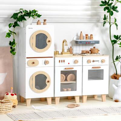 kienvy儿童木制房玩出水过家家做饭组合套装幼早80840儿园教具娃