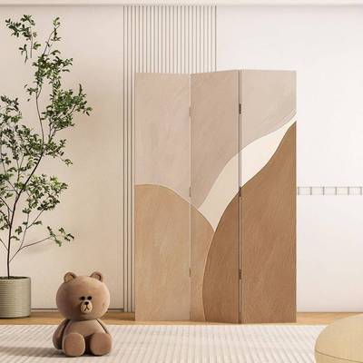 现简约折风叠屏代隔断DEU客厅门遮挡移动卧室线条办公室玄进关入