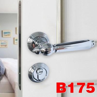 卧V室木房门锁实P手D室内亮金色静音美式分体锁执锁磁7255吸生态