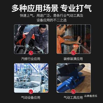 用塞空机机头气泵压泵头三杠双缸头通高压空压IUD机配活件机头工