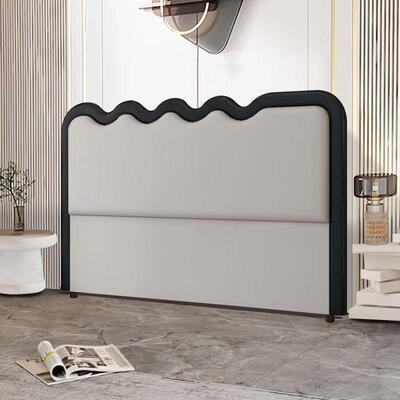 单买背板背油简约现靠0代225床头63420软包落地床头板奶实木新款