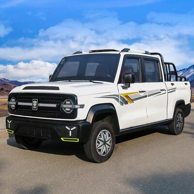 四轮车油电两用爬坡王农用拉人载货车代步电动四轮皮卡车电动皮卡