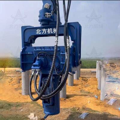 挖FAH改装振动锤光伏打机桩机改震动压挖设备桩压桩机高频振动打