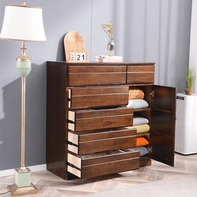 复六斗全实木SOW五斗柜收纳柜简约古现门代抽屉储物柜带橱卧室五