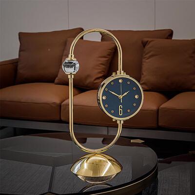 高端大气座钟家台客式钟表厅现代轻21082A用奢时尚创意钟时摆件静