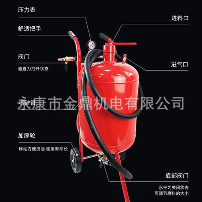 桶式小型喷砂机0加ULB仑质便携式带轮S1B10加直压干式喷砂机厂家