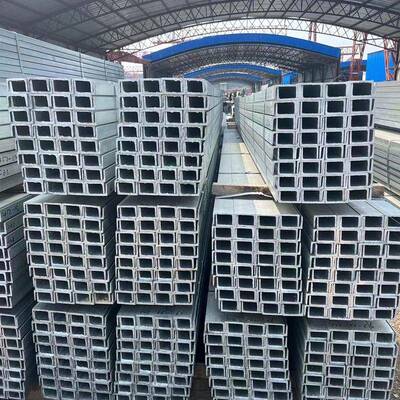 厂家直营Q64323b热锌槽镀钢高锌层槽5#—40#镀锌槽钢5规钢格齐全