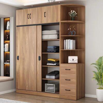 衣柜家用卧室小推拉门简易装大容量出组62926租屋柜子户型柜收纳