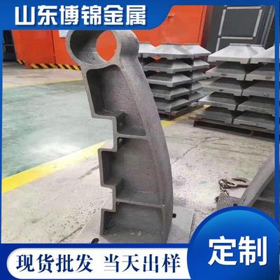铸0924铁护栏支架Q45防撞柱不锈钢栏3杆立柱桥梁护栏钢立板支架