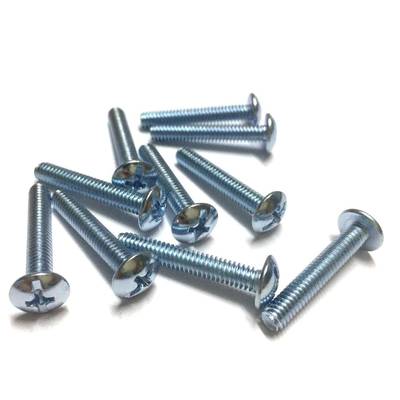 厂家镀供锌机牙螺丝十兰字大扁头美制机牙螺丝8#-32应*11511/2