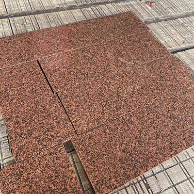 贵红石园林工喷程砂火烧地铺石板54232花妃岗岩红色墓材碑外墙干